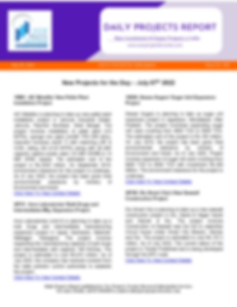 New Projects by Avra Laboratories, Dewan Sugars, Diu Smart City and ...